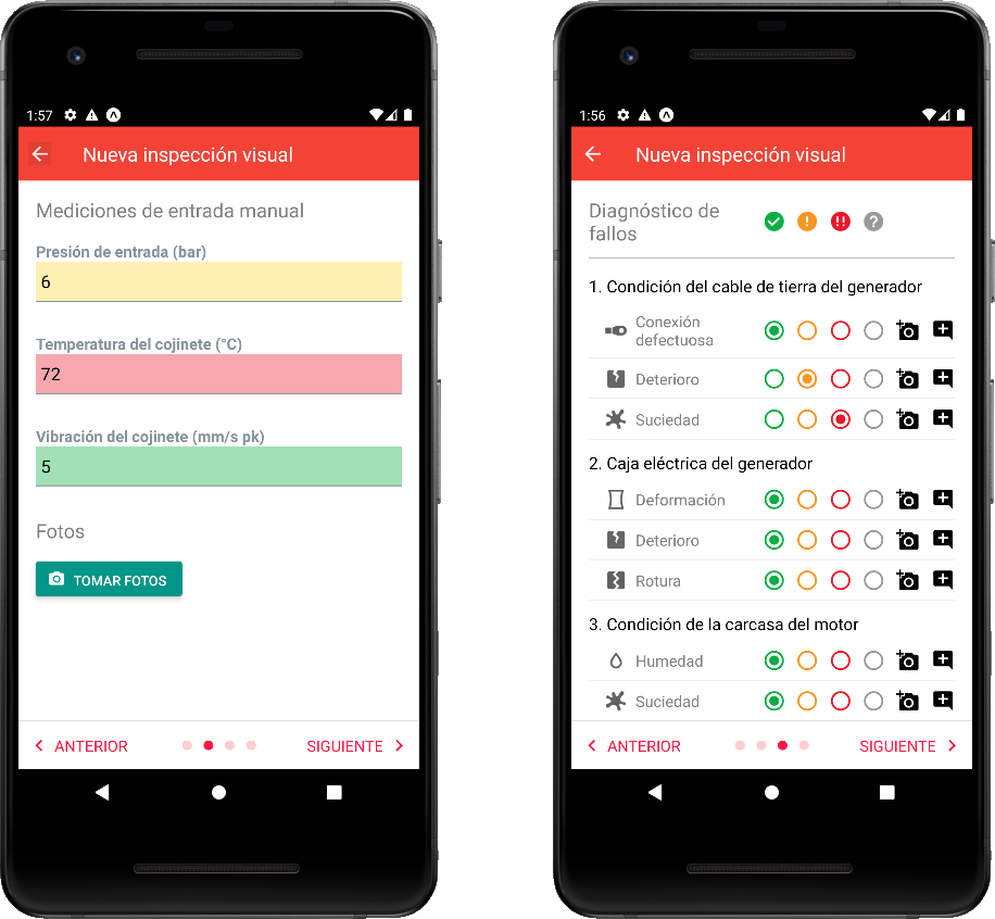 Aplicación de inspecciones visuales | Power-MI